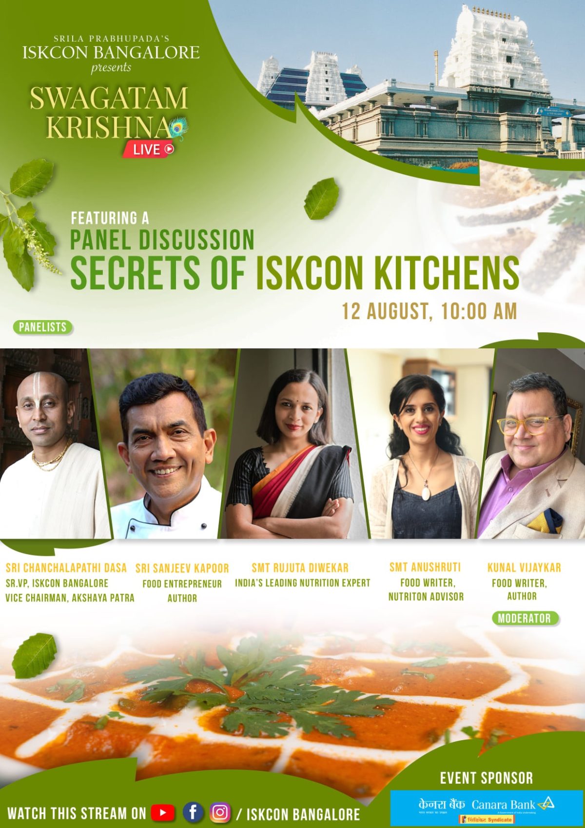 Panel Discussion: Secrets of Iskcon Kitchens – DivineTaste